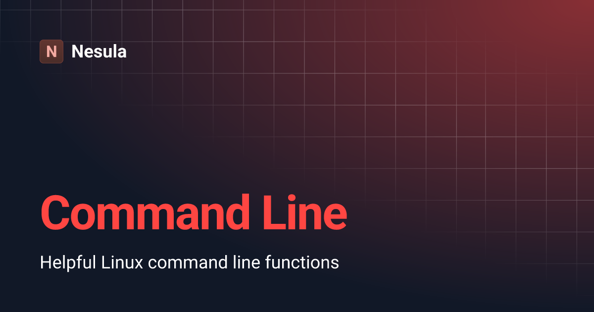 Command Line | Nesula